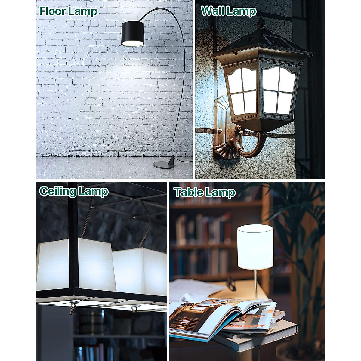 LUTW LED Light Bulbs 60 Watts Equivalent, 900 Lumen Standard LED Bulb, 9W E26 Base Cool White 6000K Non-Dimmable, Perfect for Bedroom and Living Room Lighting, 6 Pack