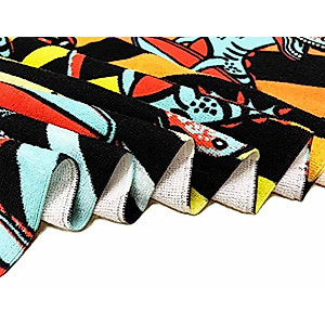 PINKEONLINE Dinosaur Beach Towels for Kids Terry Blanket Throw Microfiber 27.5X55 inches for Bath Swim Camping and Sport, Surfing Dino.