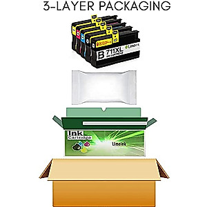 Limeink Compatible Ink Cartridges Replacement for HP 711 Ink Cartridge Ink for HP T120 for HP Designjet T120 Ink T520 Ink 711xl 711 Magenta Black Cyan Yellow (5 Pack)