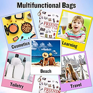 Funny Strangeness Merchandise Things Zipper Pouch, Waterproof PU Pencil Case Makeup Bag Friends Don't Lie Cosmetic Bag, Portable Travel Bag Toiletry Bag Gift for Women Men Teen Girls Boys(White-2)