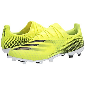 adidas Men's X GHOSTED.3 Soccer Shoe, Solar Yellow/Black/Team Royal Blue(Firm Ground), 8.5