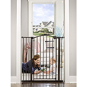Regalo Easy Step Extra Tall Arched Décor Walk Thru Baby Gate, Includes 4-Inch Extension Kit, 4 Pack Pressure Mount Kit and 4 Pack Wall Mount Kit, Bronze, 36-Inches Tall (Pack of 1)