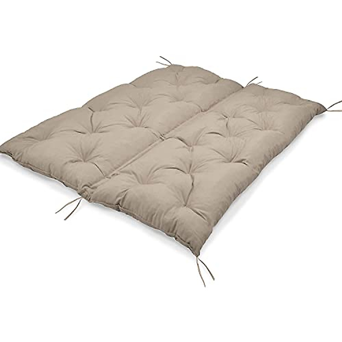 HZWDD Waterproof Bench Cushion with Backrest, 2 or 3 Seat Swing Replacement Cushions with Throw Pillow Overstuffed for Garden Patio Swing Outdoor Bench Cushions(Khaki,40 x 60 in)