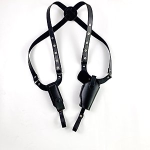Shoulder Holster for Concealed Carry, Vertical Gun Holster Leather Shoulder Holster for 1911,Most Kinds of Pistols