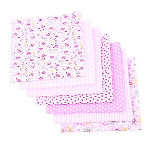 Chris.W 35Pcs Quilting Fabric Squares Sheets, 10"x10" Cotton Craft Fabric Bundle Patchwork Pre-Cut Quilt Squares for DIY Sewing Scrapbooking Quilting Dot Pattern(Bright Color Set)