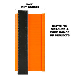 GreatNeck 74591 10 Inch Contour Gauge, 10 Inch Contour, Contour Duplication Gauge with Lock, Easy Contour Device Forms to Most Shapes, Adjust Tightness