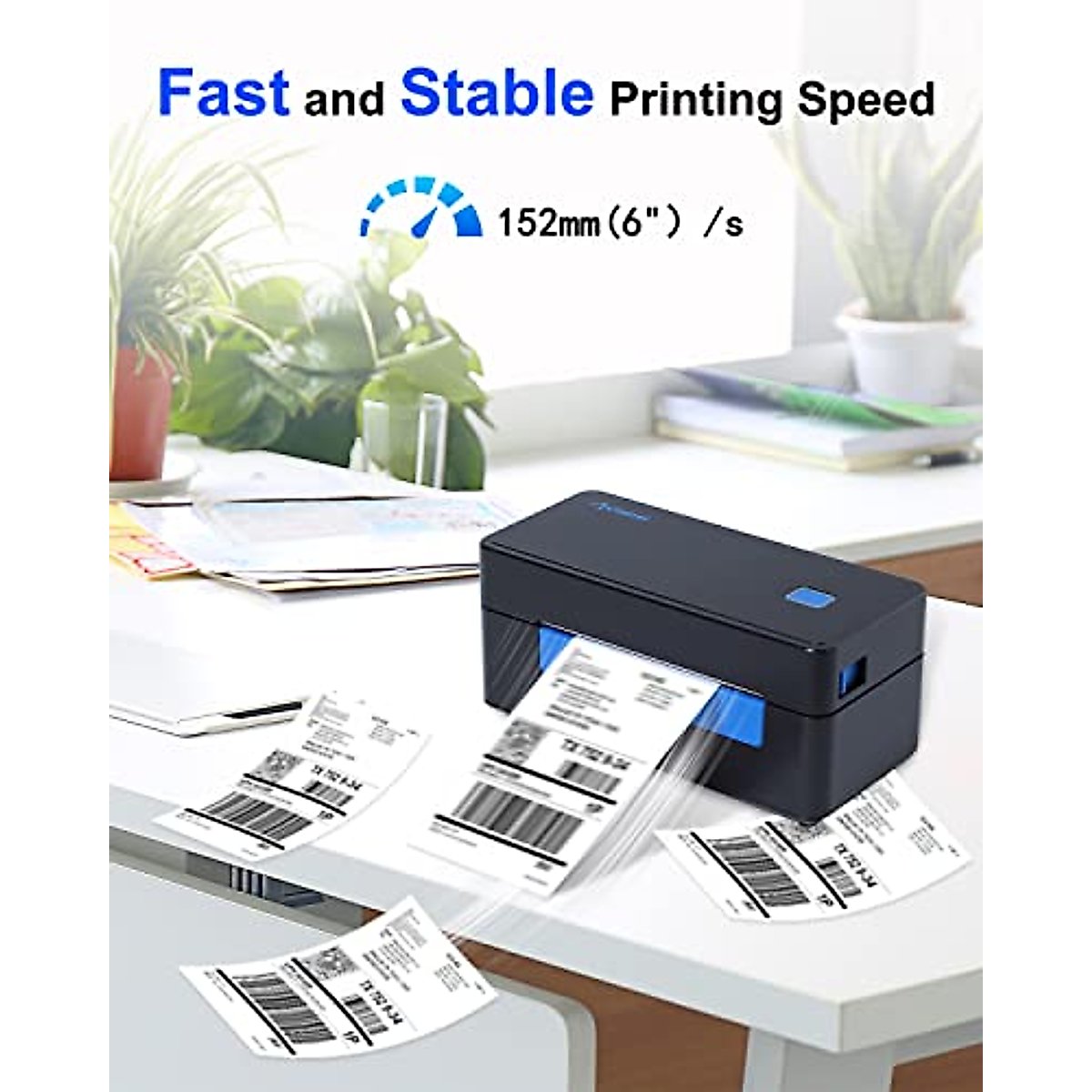 CLABEL Thermal Label Printer, 4x6 Shipping Label Printer for Small Business Shipping Packages, Compatible with Amazon, Ebay, Etsy, Shopify, FedEx, UPS, etc, Support Windows,Mac, CT428S
