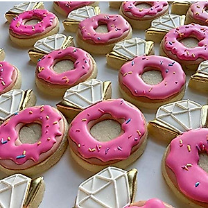 Diamond Engagement Wedding Ring Cookie Cutter 3.75" Made in USA by Ann Clark