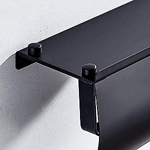 Wall Mounted Toilet Paper Holder with Shelf, No Drilling Stainless Steel Toilet Roll Holder for Bathroom Kitchen Restaurant Toilet Paper Holder