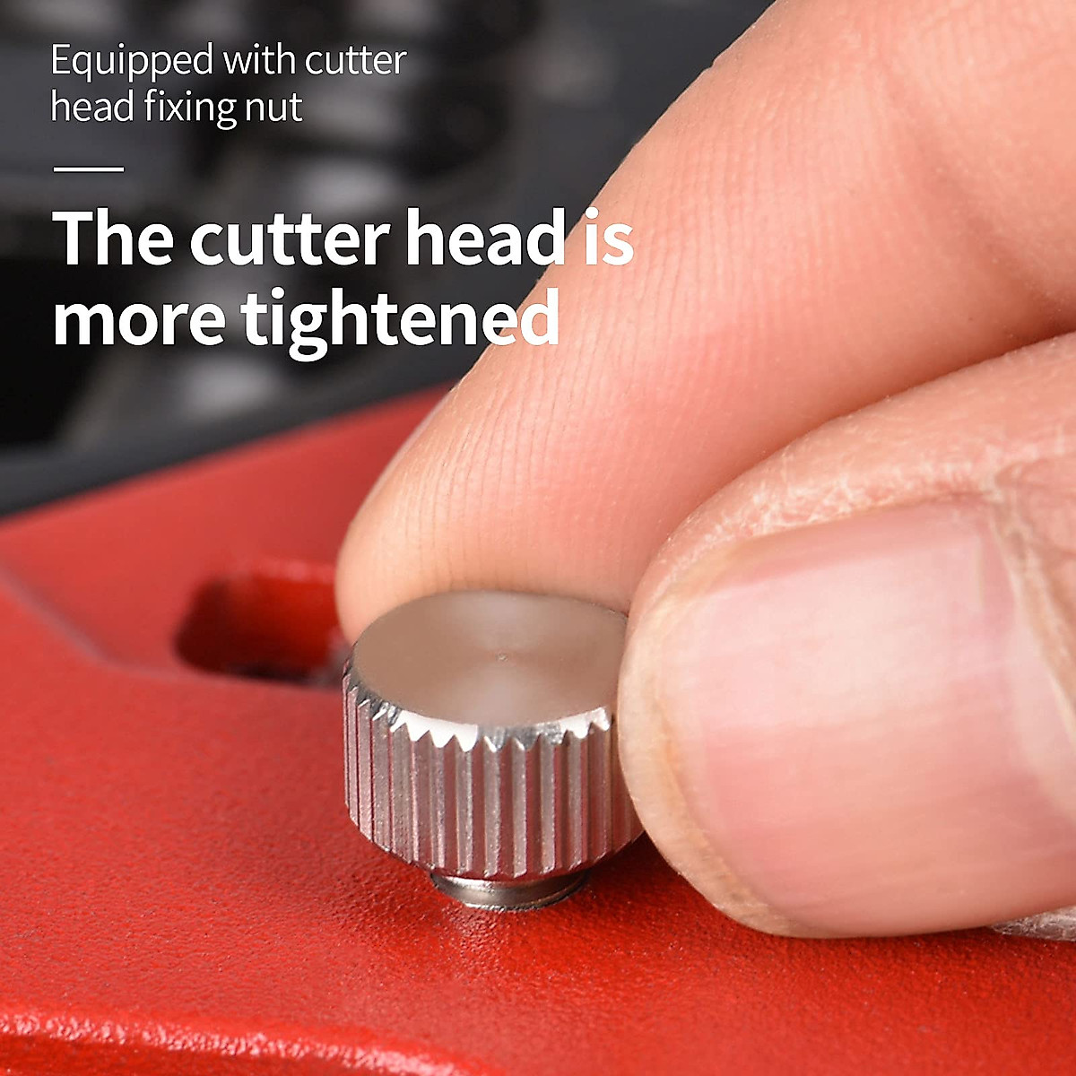 Preshwous Chamfer Plane for Wood, Woodworking Edge Corner Flattening Tool with Leveling Blisters, Handheld Planers with 7PCS Replaceable Cutter Head. (Red)