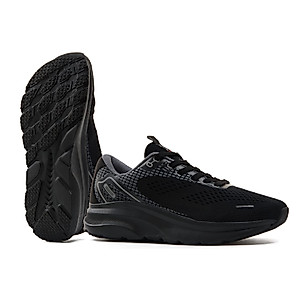 JACKSHIBO Wide Toe Box Shoes for Men Women Wide Sneakers Road Running Shoes Lightweight Breathable Neutral Cushioned Walking Shoes Athletic Tennis Wide Shoes Black