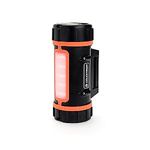 Celestron - PowerTank Lithium Telescope Battery – Rechargeable Portable 12V Power Supply for Computerized Telescopes - 10 Hour capacity/86 Wh - Red/White LED Flashlight - 2 USB Ports