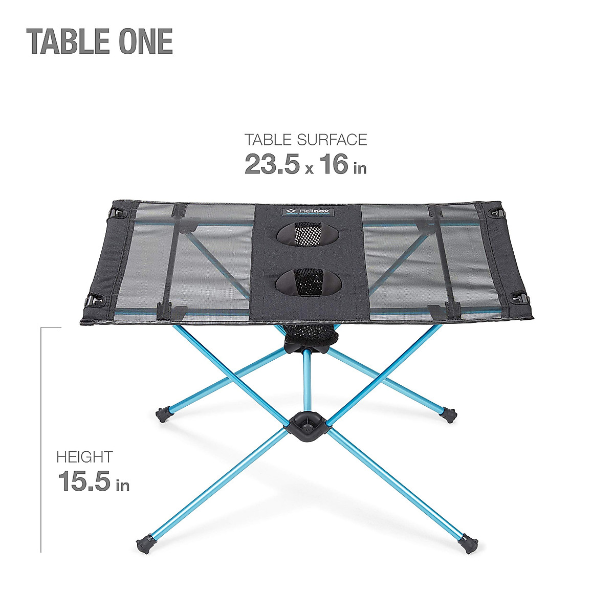 Helinox Table One Lightweight, Collapsible, Portable, Outdoor Camping Table, Black