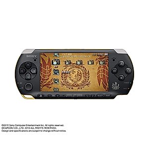 Sony PSP Slim 3000 Series Handheld Gaming Console with 2 Batteries (Monster Hunter)(Renewed)