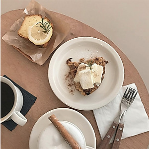 EERINESS Dinner Plates Set Fruit Tray Dessert Plate Plain White Dinner Plate Restaurant Kitchen Regular Dinner Plate Compact Disc Coffee Shop Dessert Flat Plate Kitchen Salad Bowl (Color : Large)