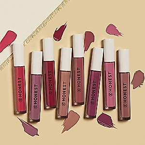Honest Beauty Liquid Lipstick, Forever with Avocado oil + Hyaluronic Acid |Lasting Hydration | EWG Certified + Dermatologist tested & Vegan + Cruelty free | 0.12 fl. oz.