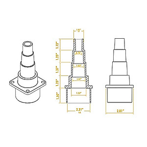 WORKSHOP Wet/Dry Vacs Vacuum Adapter WS25007A 2-1/2-Inch Universal Wet/Dry Shop Vacuum Adapter Is An Ideal Shop Vacuum Accessory
