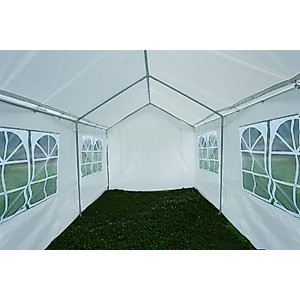 10'x20' Heavy Duty Carport Gazebo, Canopy Garage, Car Shelter with Windows