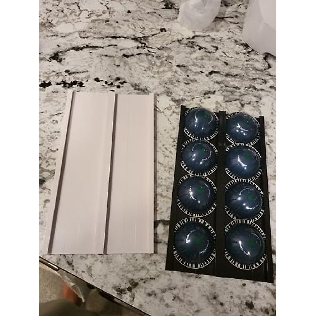 Vertuo Coffee Pod Holder | Under Cabinet or Wall Mounted Storage for Pods | Minimalist Design to Declutter Your Kitchen | MADE IN USA (Black)