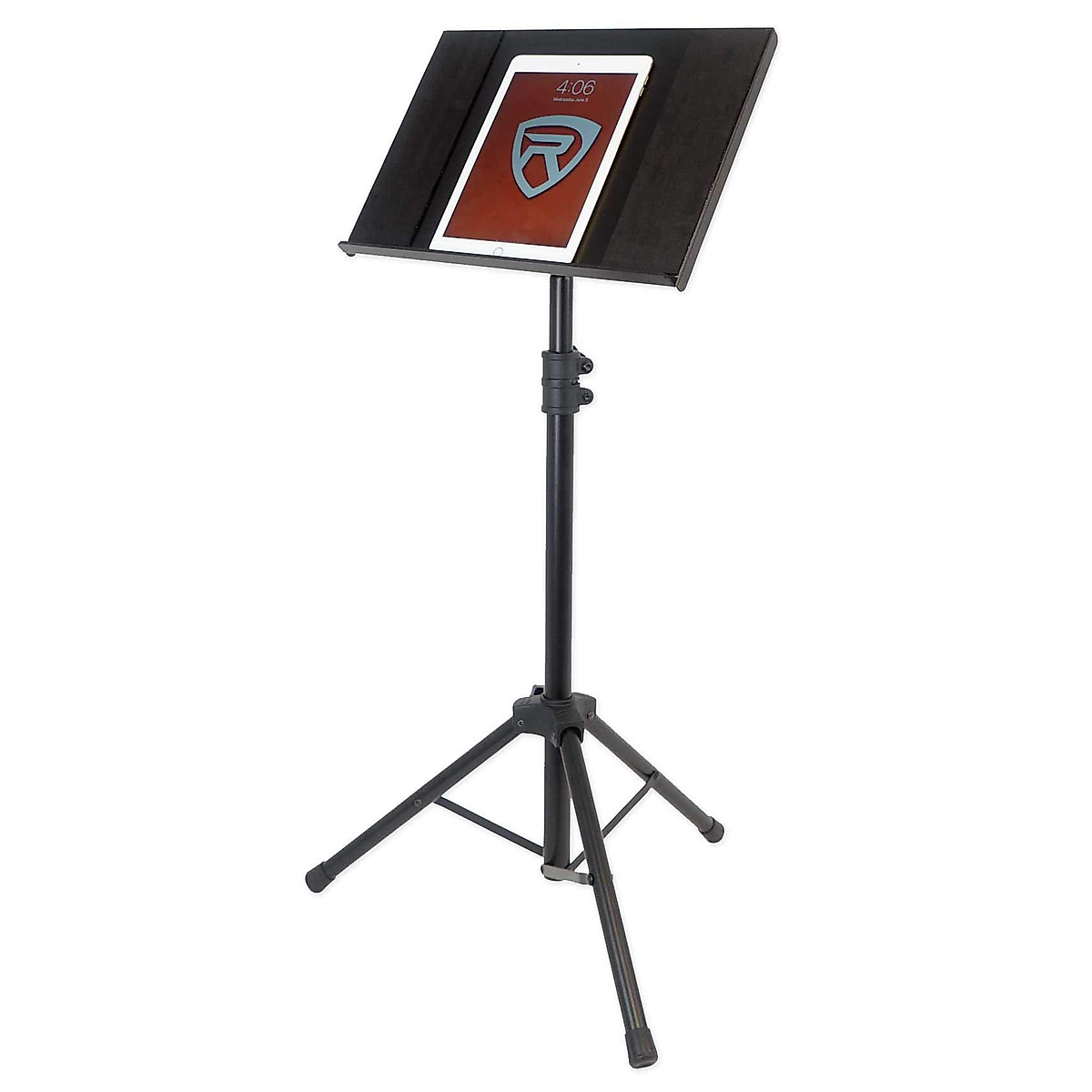 Rockville + DJ Tripod Laptop/Tablet/Ipad Stand with Dual Trays + RLS67 Professional