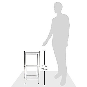 Organize It All 3 Tier Chrome Freestanding Bathroom Storage Shelf