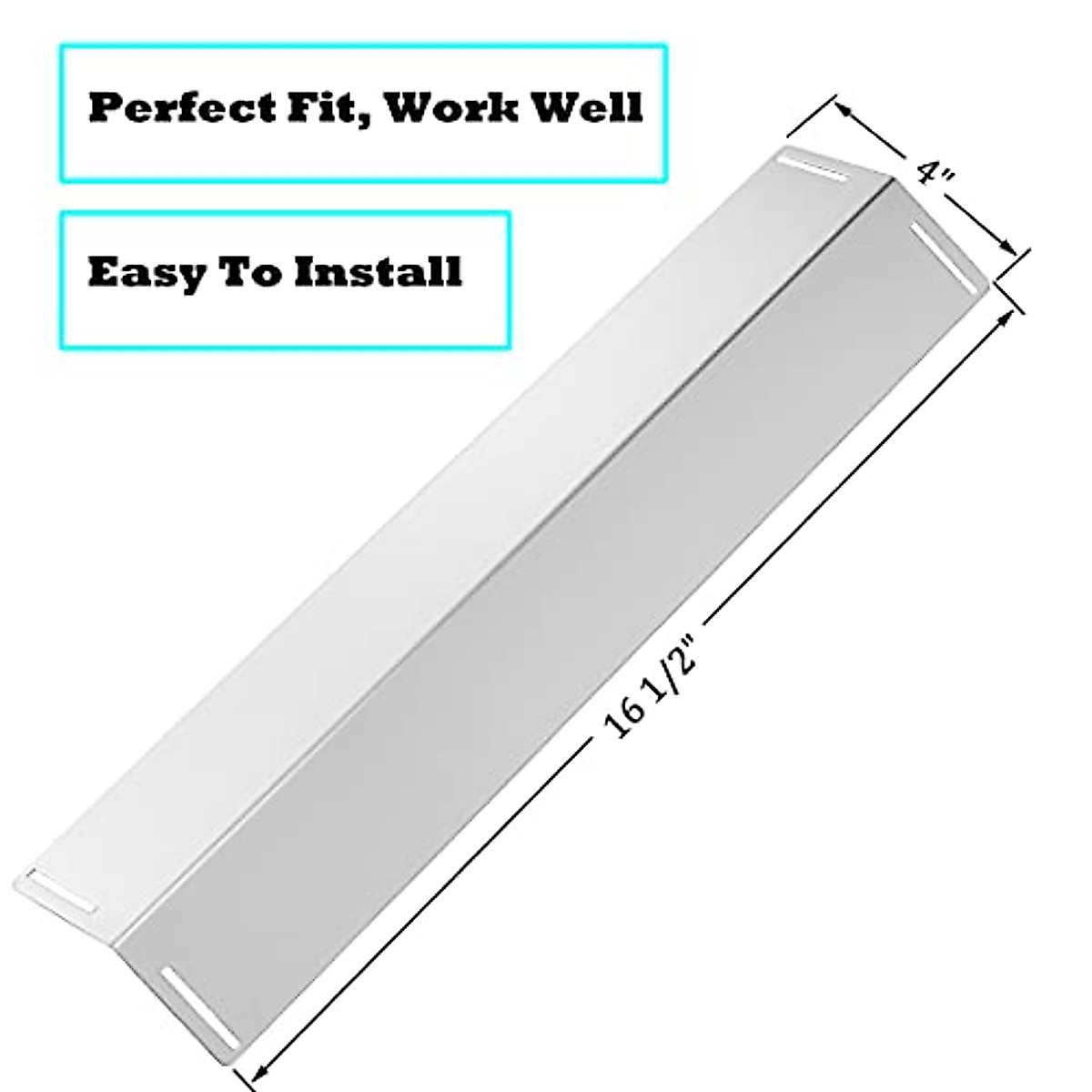 SUONA 16 1/2 Inch Grill Parts for Smoke Hollow PS9900 PS9500 BBQ Grillware GGPL-2100 Heat Tent Replacement for Charbroil 463714514 463724514 Heat Shield Plates for Uniflame GBC976W 3-Pack ST-14-3