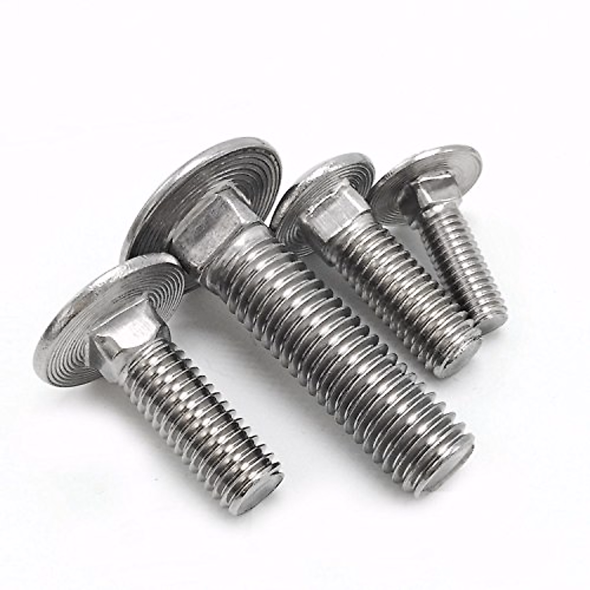 M6 x 16mm A2 Stainless Steel Carriage Bolt Coach Bolt,Right Hand Threads,Metric,24-Pieces