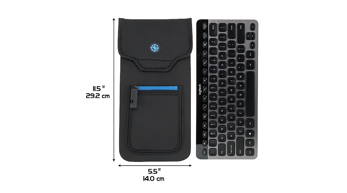 ENHANCE Bluetooth Keyboard Sleeve for Logitech K810 & More - Shockproof ...