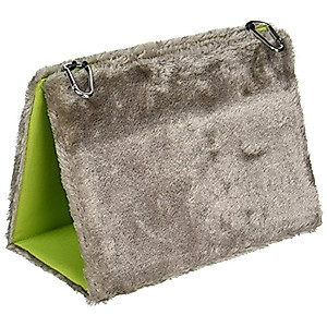 Prevue Pet Products Bird Accessories BPV1164 10-Inch Plastic/Fabric Bird Snuggle Hut, Medium, Colors Vary