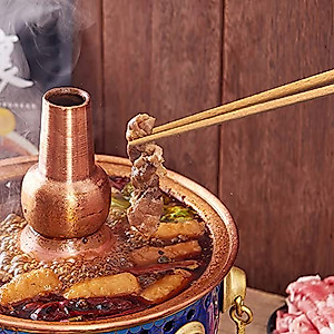 2 Pairs 16.5 inches Long Wooden Cooking Chopsticks, Reusable Wood Chopsticks for Noodles Frying Hot Pot ,Extra Long Kitchen Cooking Chop Sticks