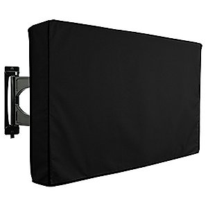 KHOMO GEAR Outdoor TV Cover - Panther Series - Universal Weatherproof Protector for 60 - 65 Inch TV - Fits Most Mounts & Brackets, Black