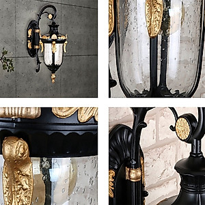 European wall light Wall-mounted Exterior Wall Light Europe Outdoor Wall Lamp Waterproof Garden Lights Retro Creative Doorway Lighting Luminaire Home Decor Royal House Courtyard Porch Fence Sconce Fix