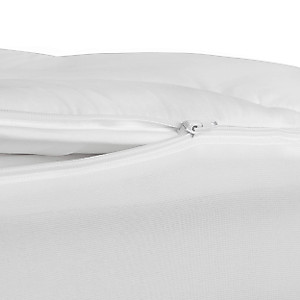 Serta Luxury Firm Fiber Fill Cooling Fitted Mattress Pad Cover, Cal King, White