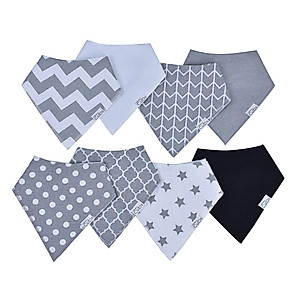 Comfy Cubs Muslin Baby Bibs, Drool Bibs, Adjustable with Easy Snaps, Teething & Drooling, Absorbent Bibs for Boys & Girls