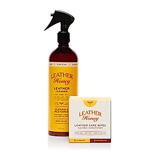Leather Honey Combo Wipes with 16oz Spray Cleaner