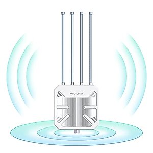 AX1800 WiFi 6 Wireless Outdoor Access Point,WAVLINK Long Range Outdoor WiFi with PoE | Dual Band | Up to 128 Devices|IP67 Waterproof,Supports Mesh Extender/AP/Repeater for Farm,Courtyard,RV,Campsite