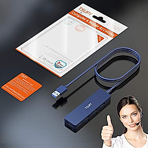 USB 3.0 HUB,TSUPY USB HUB 4 Port USB 3.0 Expander USB Data Hub with 3.3ft Extended Cable, Ultra Slim Portable Multiport USB 3.0 Splitter for MacBook,Laptop,PS4,Surface Pro,Printer,Mobile HDD