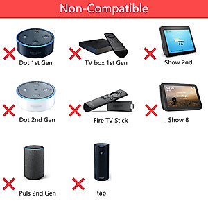 21W Replacement for Echo Alexa Charger compatible with Echo1st & 2nd Gen, Fire TV (2nd Gen), Show (1st Gen), Plus (1st Gen), Look, Link Power Adapter【5FT】