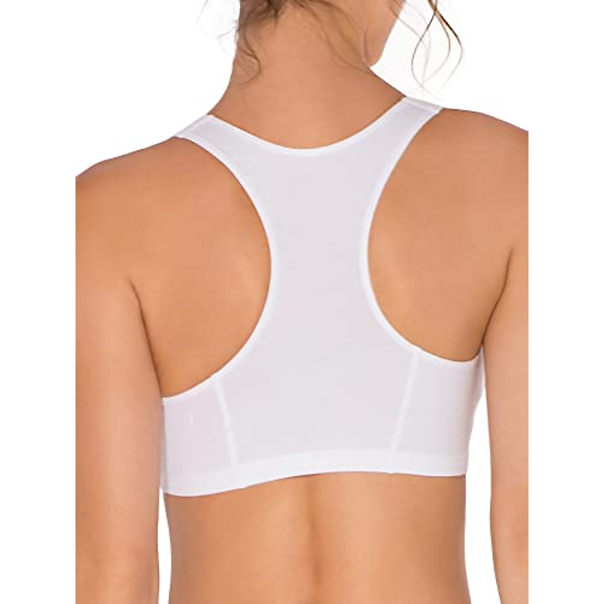 Fruit of the Loom womens Built Up Tank Style Sports Bra, Blue Gem With Black/White/Black Hue - 3 Pack, 36