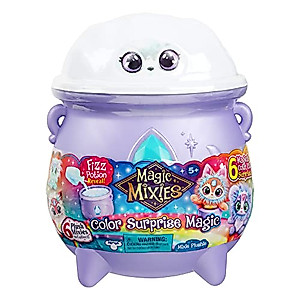 Magic Mixies Color Surprise Magic Cauldron. Reveal a Mixie Plushie from The Fizzing Cauldron and Discover 6 Magical Color Change Surprises - Styles May Vary - Non-Electronic