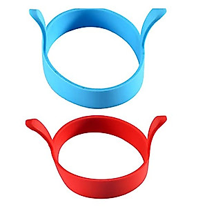 PURPLELILY Round Frying Rings Nonstick Heat Resistant Enjoy Breakfast Sandwiches Gift for Cooking Lover Cooking Fried Eggs, Orange