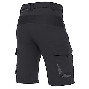 XKTTAC Men's Outdoor Quick Dry Lightweight Stretch Cargo Shorts for Hiking, Tactical, Casual, Fishing, Golf, Camping, Travel with 6 Pockets (Black, XX-Large)