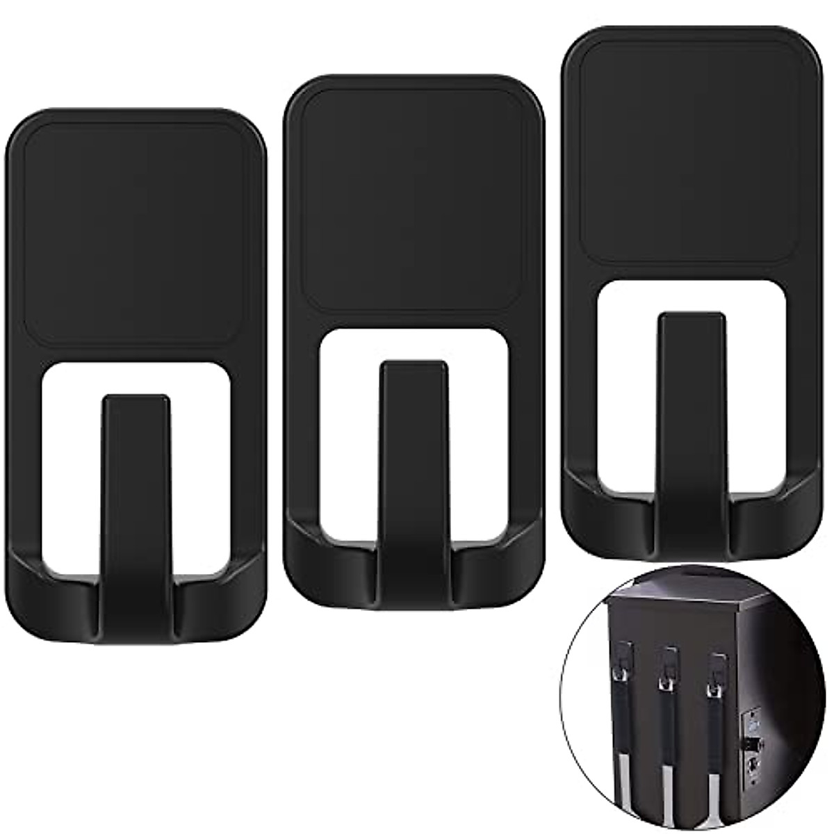 Magnetic Grill Hooks, Magnet Hooks for Grills, Rust Proof & Heavy Duty Outdoor Magnetic Hooks, Grills Magnetic Hooks for Barbecue Tool, Outdoor Hanging, Refrigerator, Grill, Kitchen, Black(3 Pack)