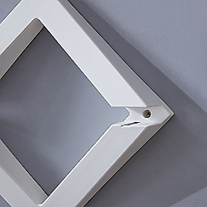 Danya B. Diamonds 3-Level Shelving System – Decorative Floating Shelves –Wall Mount – White