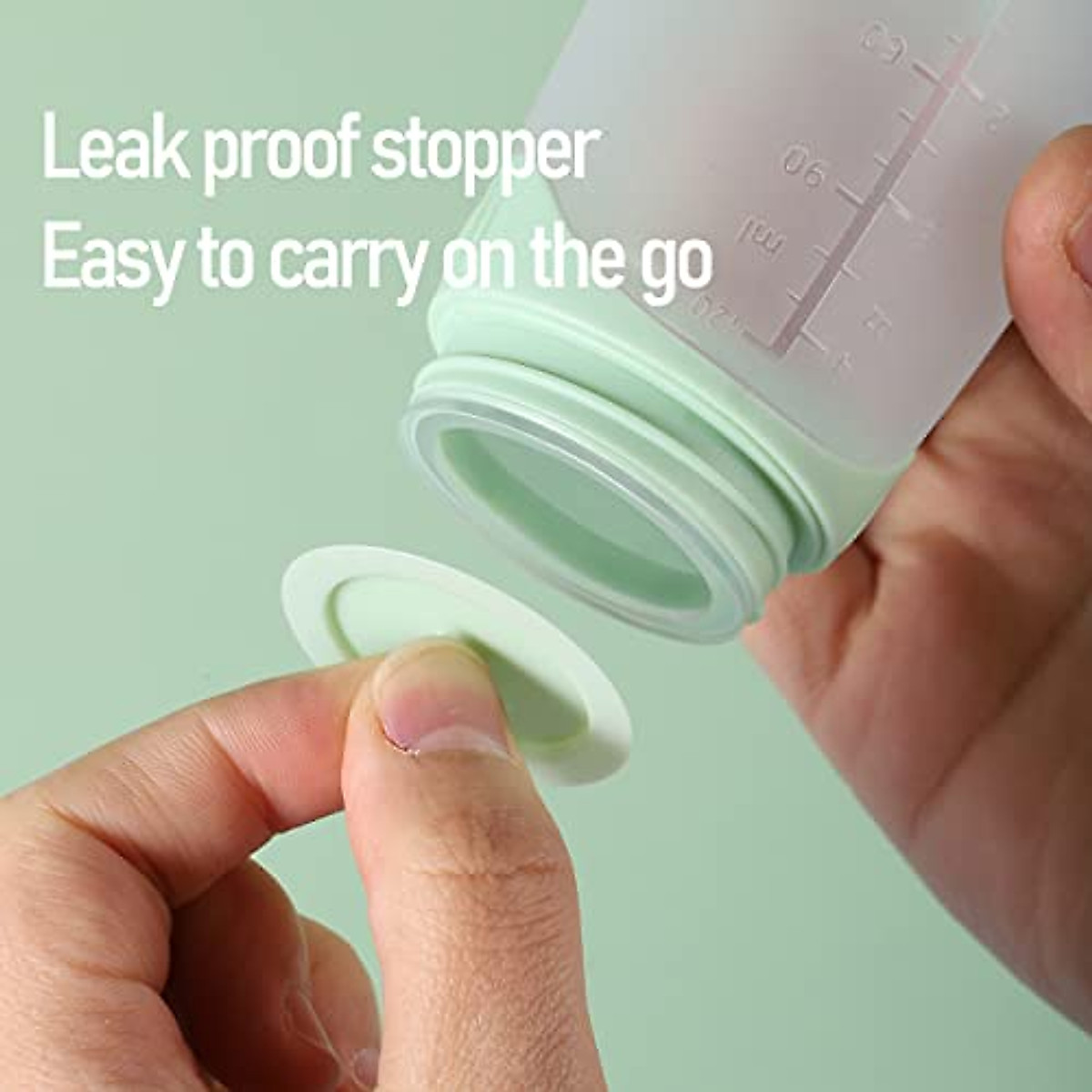 SANFE ELEPHANT Baby Spoons, Silicone Baby Food Dispensing Spoon, Squeeze Feeding Spoon with Cartoon Dust Cover, 4 oz. (Pink)