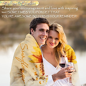 Sending Sunshine Gift, 9 Pcs Sunflower Gifts for Women, Get Well Soon Gifts Basket Care Package Birthday Gifts Box Thinking of You Gift for Women with Inspirational Blanket Candle for Mom, Sister, Her