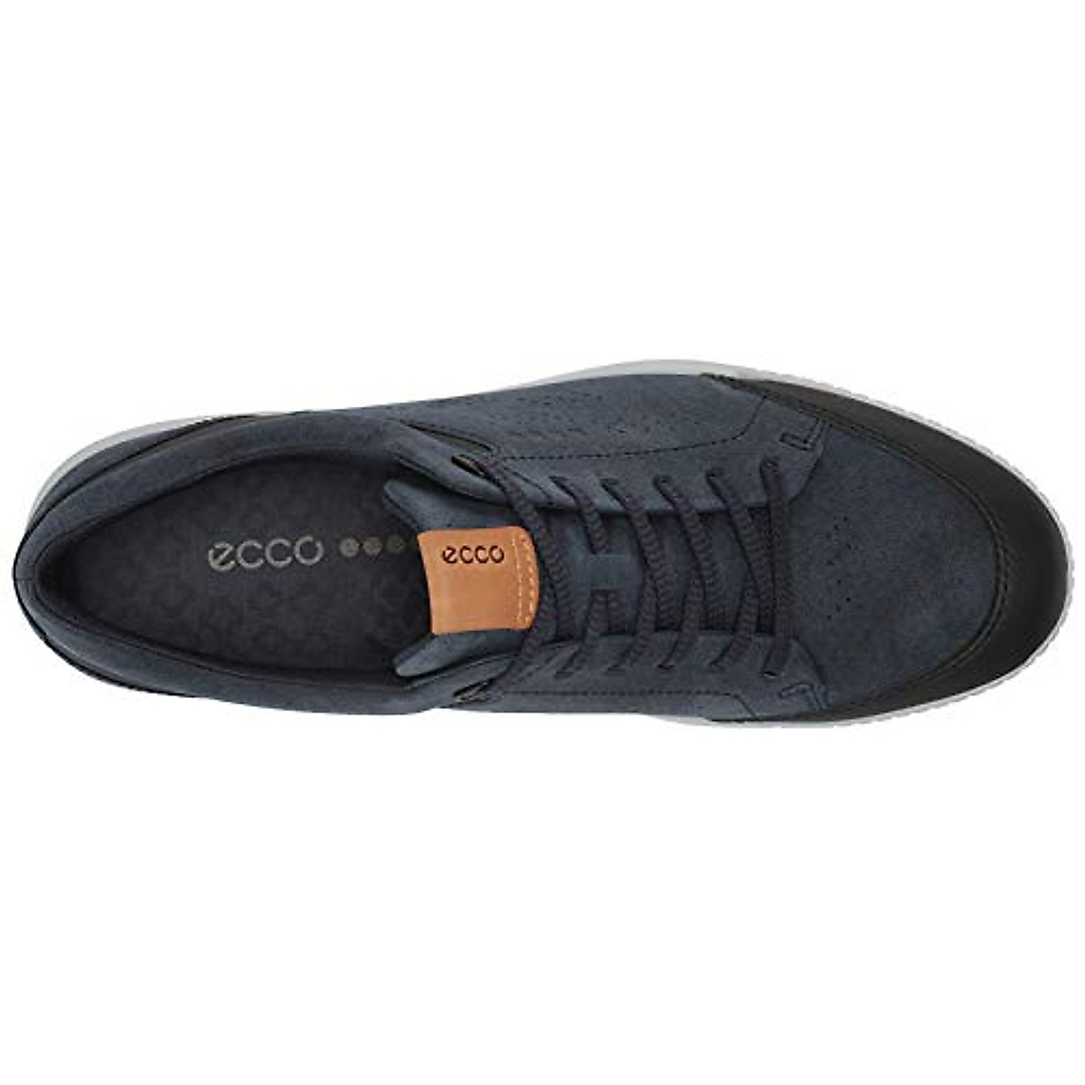 ECCO Men's Street Retro Hydromax Golf Shoe, Marine Camel Nubuck, 6-6.5