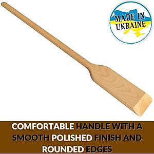 Giant Wooden Mixing Paddle 36-in Beech Heavy Duty - Made in Ukraine - Stirring Spatula for Brewing Handle Long Stir for Cooking Cajun Crawfish Boil Grill Mixing Camping in Big Stock Pots Brewing Beer