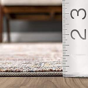 nuLOOM Harriet Vintage Medallion Fringe Accent Rug, 2' x 3', Light Brown