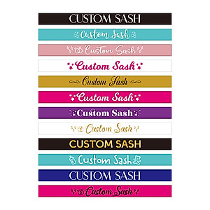 Party to Be Custom Sash Make Your Own Sash 3.15" Wide x 35" Long from Shoulder to Hip